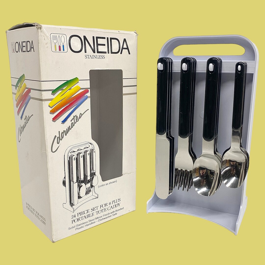 Vintage Oneida Cutlery Set Retro 1990s Contemporary + 24 Piece ...