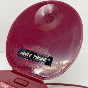 Vintage Apple Phone Retro 1980s Contemporary NOT TESTED Burgundy ...