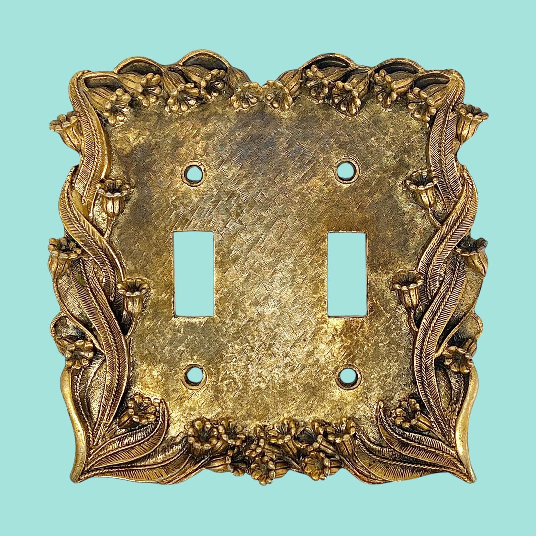 Vintage Light Switch Cover Retro 1960s Hollywood Regency Florenta of ...
