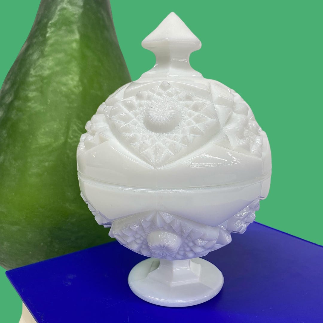 Vintage Kemple Glass Covered Candy Dish Retro 1960s Mid Century Modern ...