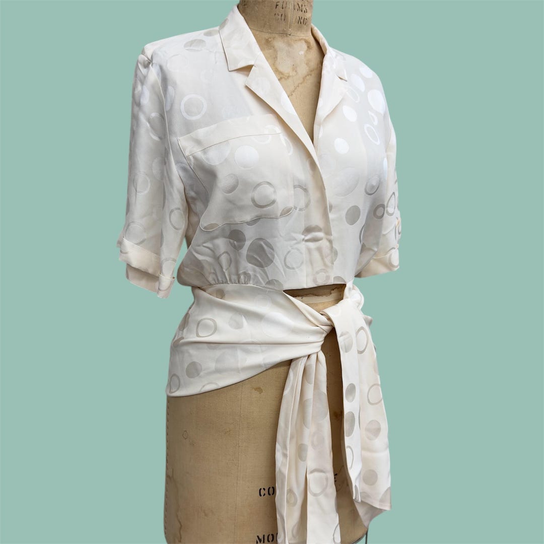 Vintage Blouse Retro 1990s Francesca of Damon for Starington + 100% ...