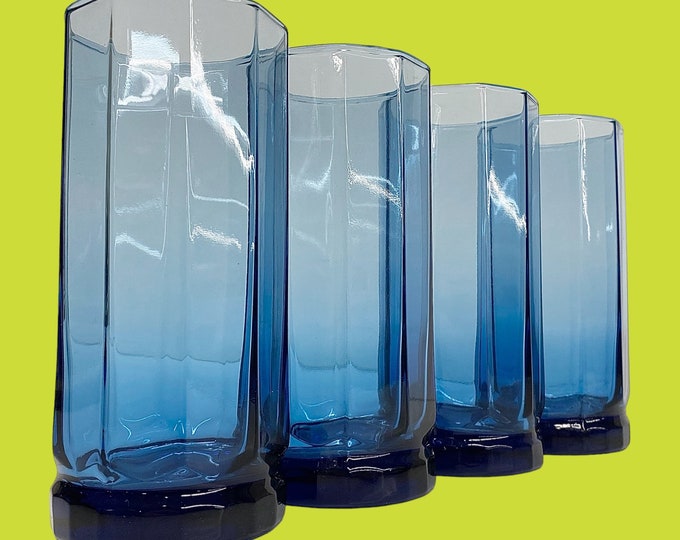 Vintage Anchor Hocking Drinking Glasses Retro 1980s Contemporary Essex ...