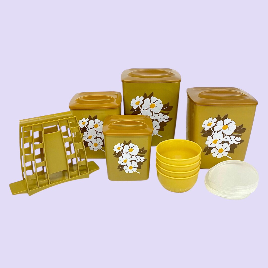 Vintage Kitchen Storage Set Retro 1970s Mid Century Modern + DEADSTOCK ...
