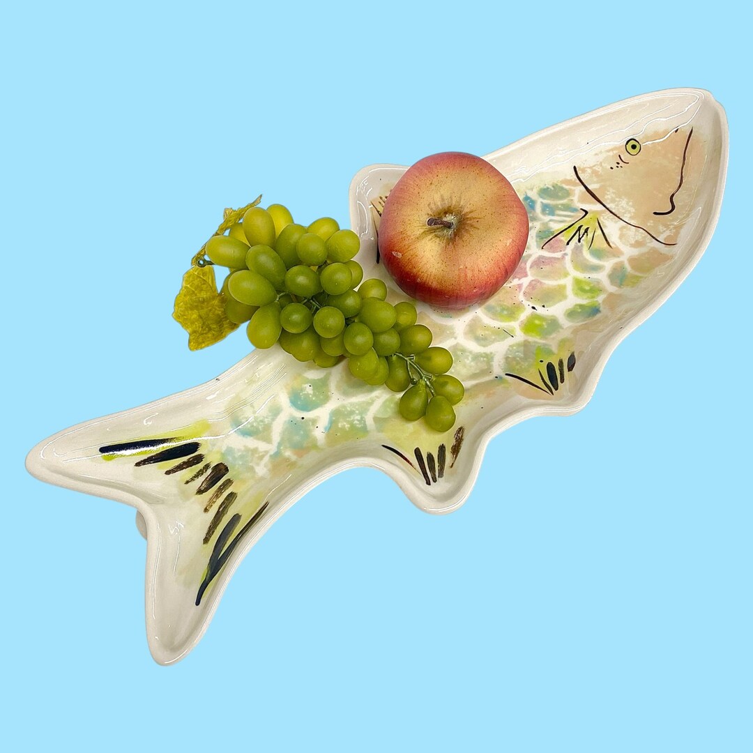 Vintage Fish Platter Retro 1980s Coastal or Beach + by Animals and Co ...