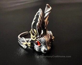 Sterling Silver Rabbit Ring - Etsy