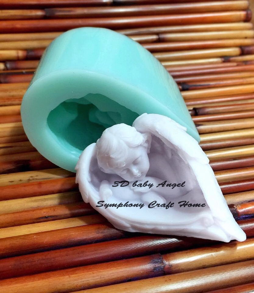 Baby Angel Mold Sleeping Angel Baby Mold Baby Wing Mold - Etsy