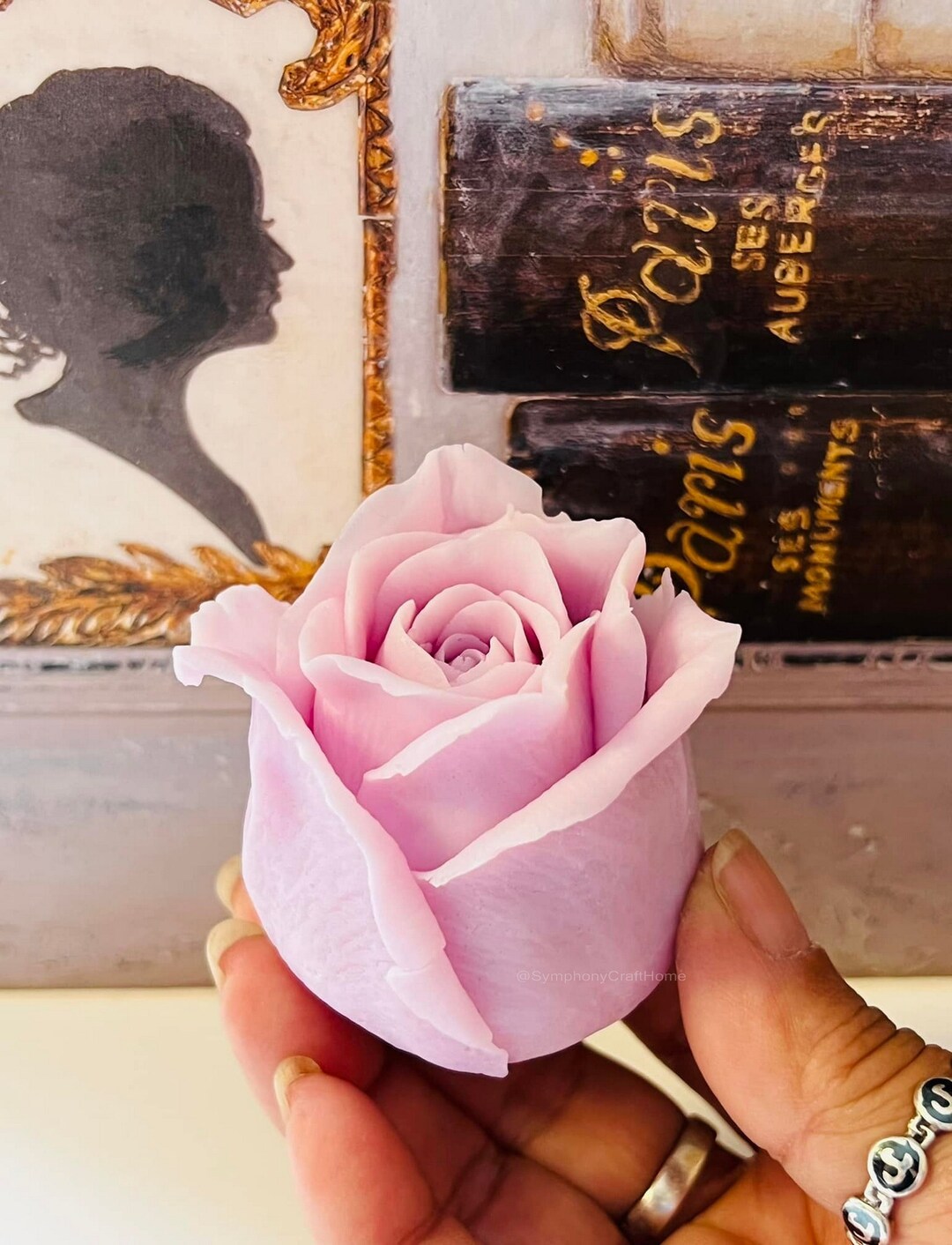 Large Rosebud Soap Mold. Big 3D Rose Silicone Mold, Rose Craft Mold ...