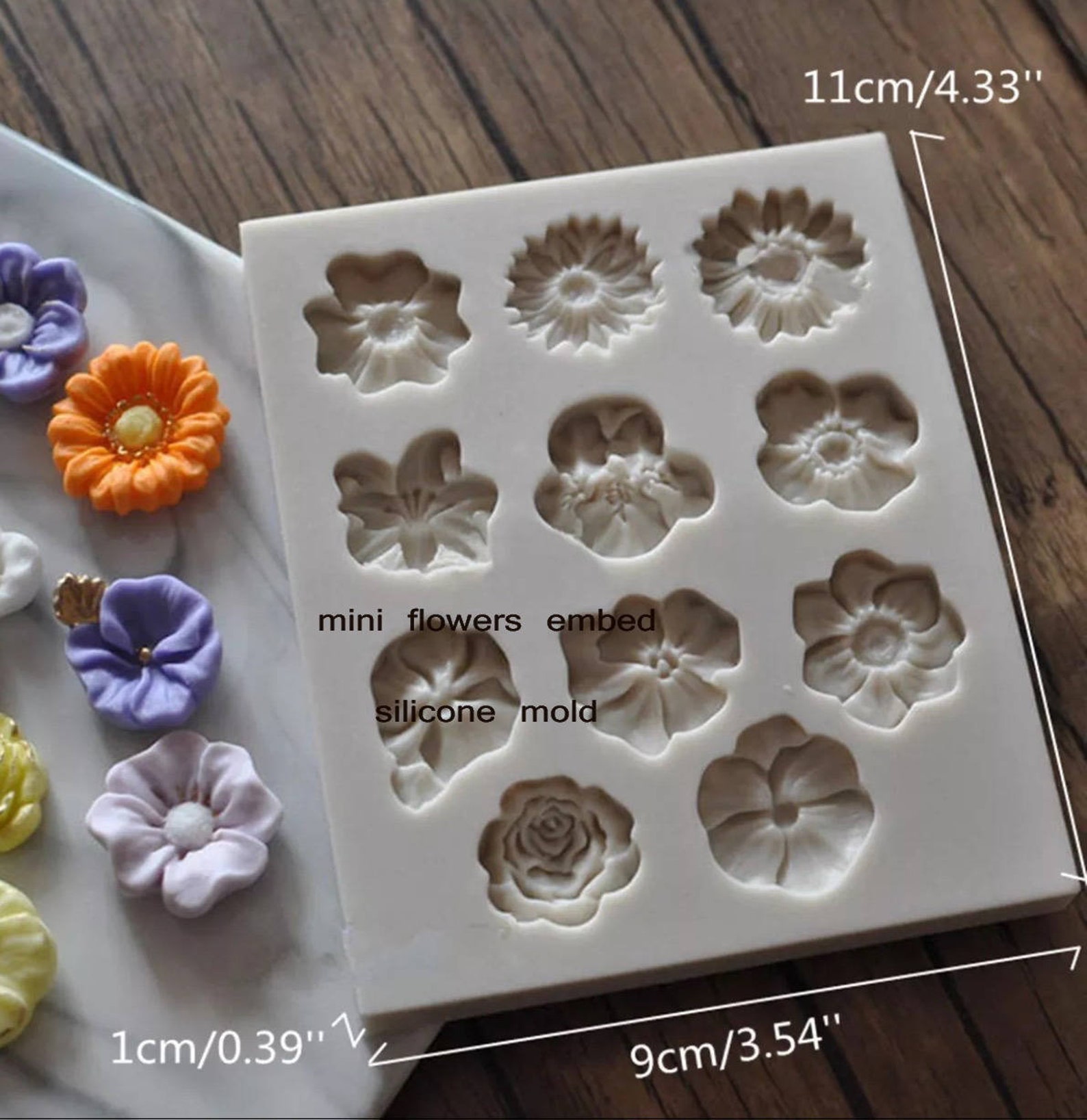 Mini Flowers Sugar Mold Fondant Flowers Mold Resin Flower - Etsy