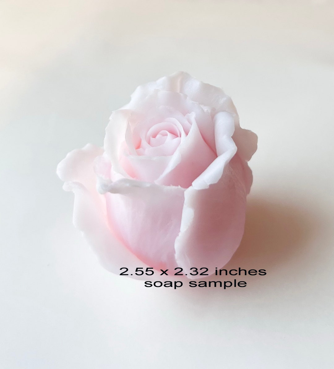 Rose Silicone Mold, 3D Rose Soap Mold. Gift Favor Mold . 3d Rose Flower ...