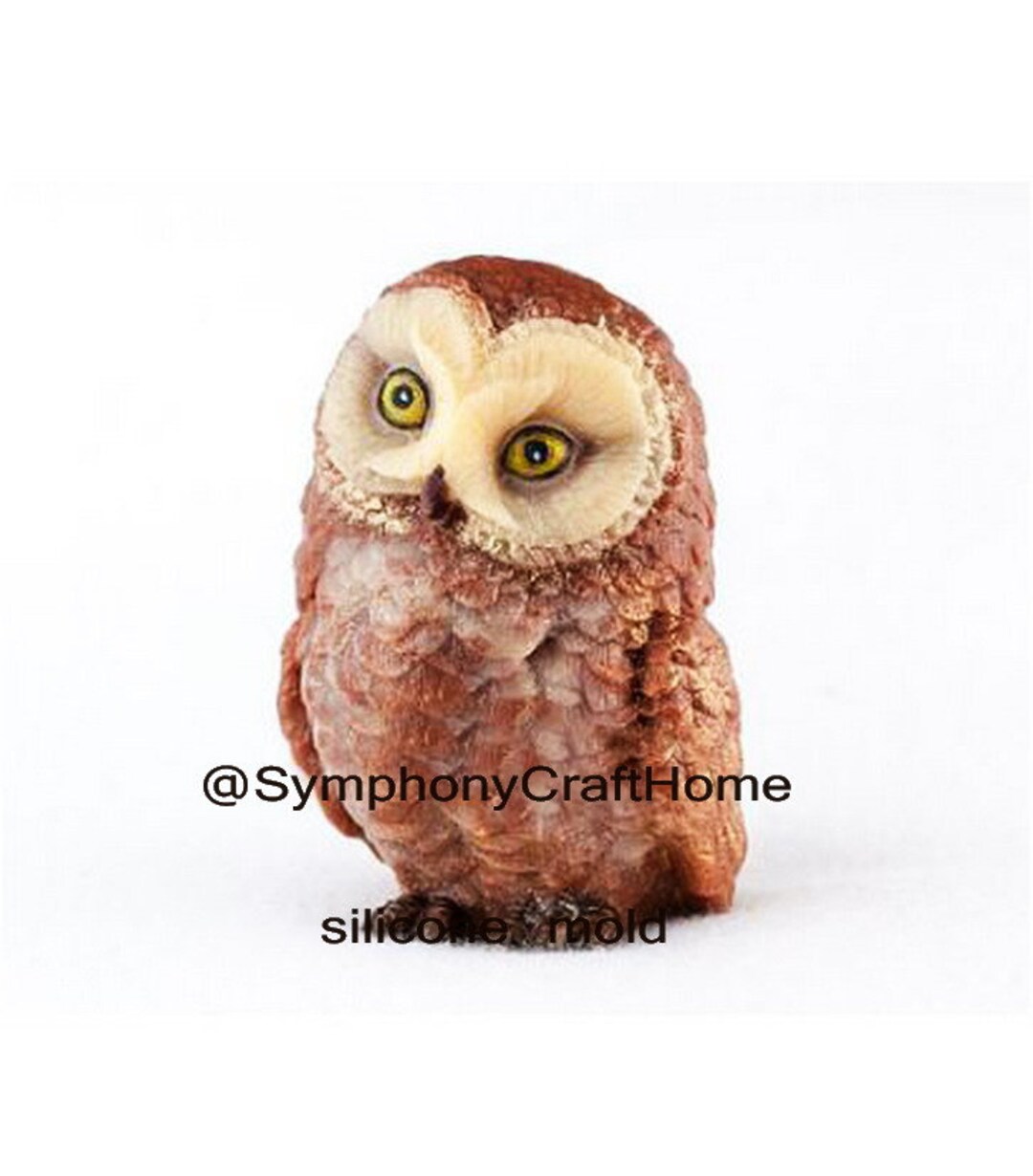 3D Owl Mold, Owl Silicone Mold, Animal Silicone Mold, Owl Resin Mold ...