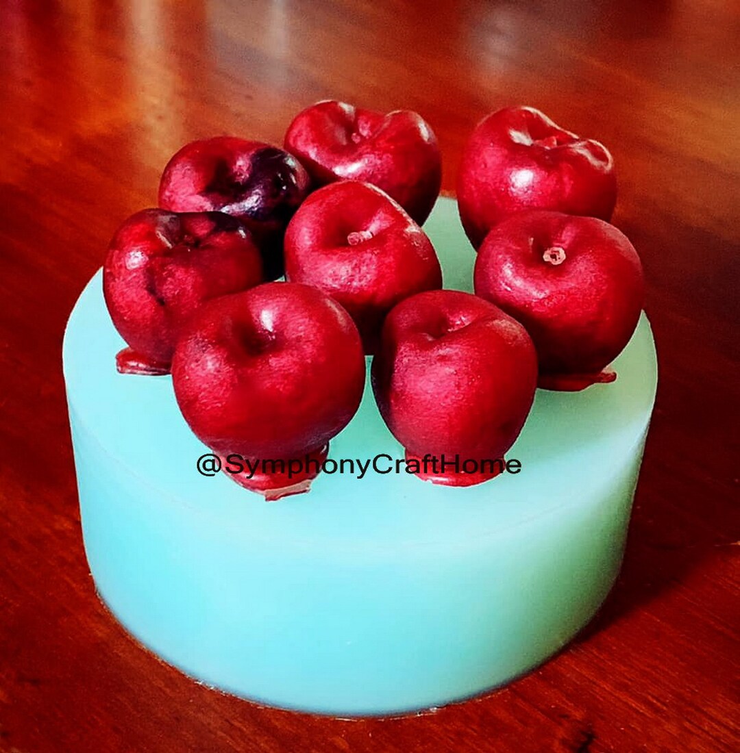 3D Cherry Mold, Real Size Cherry Mold, Cherry Soap Mold, Wax Mold ...
