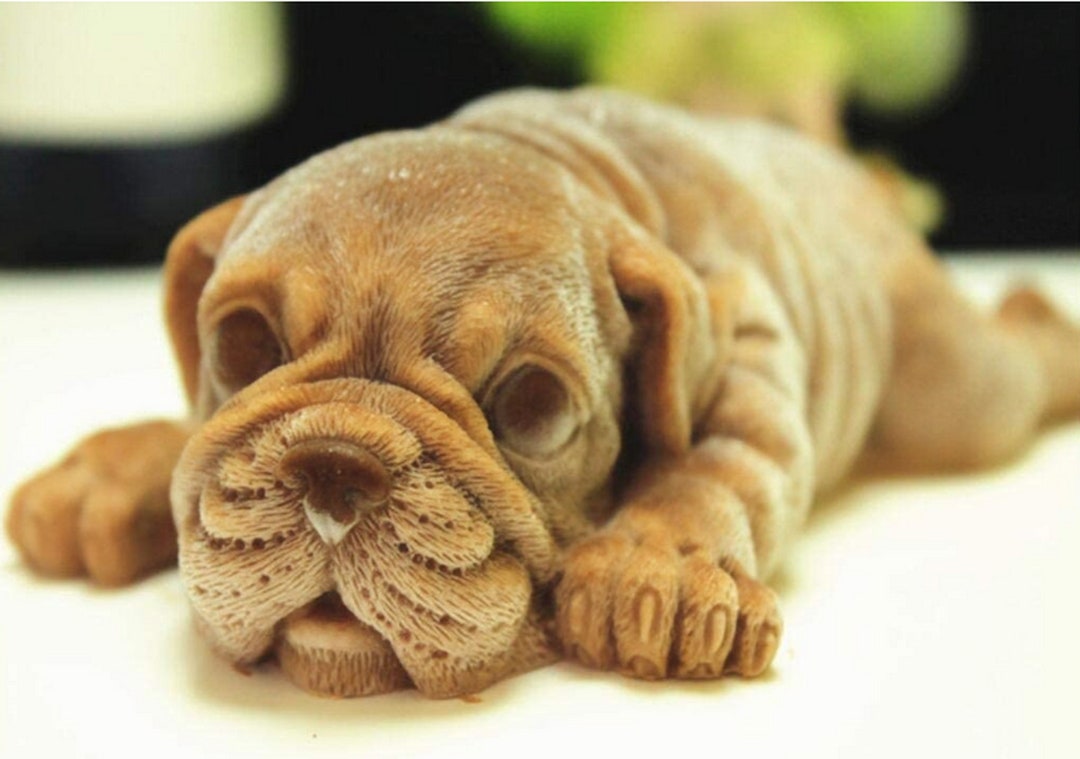 Large Dog Mold 3D Shar Pei Dog Mold Pug Dog Soap Silicone Mold Mousse ...