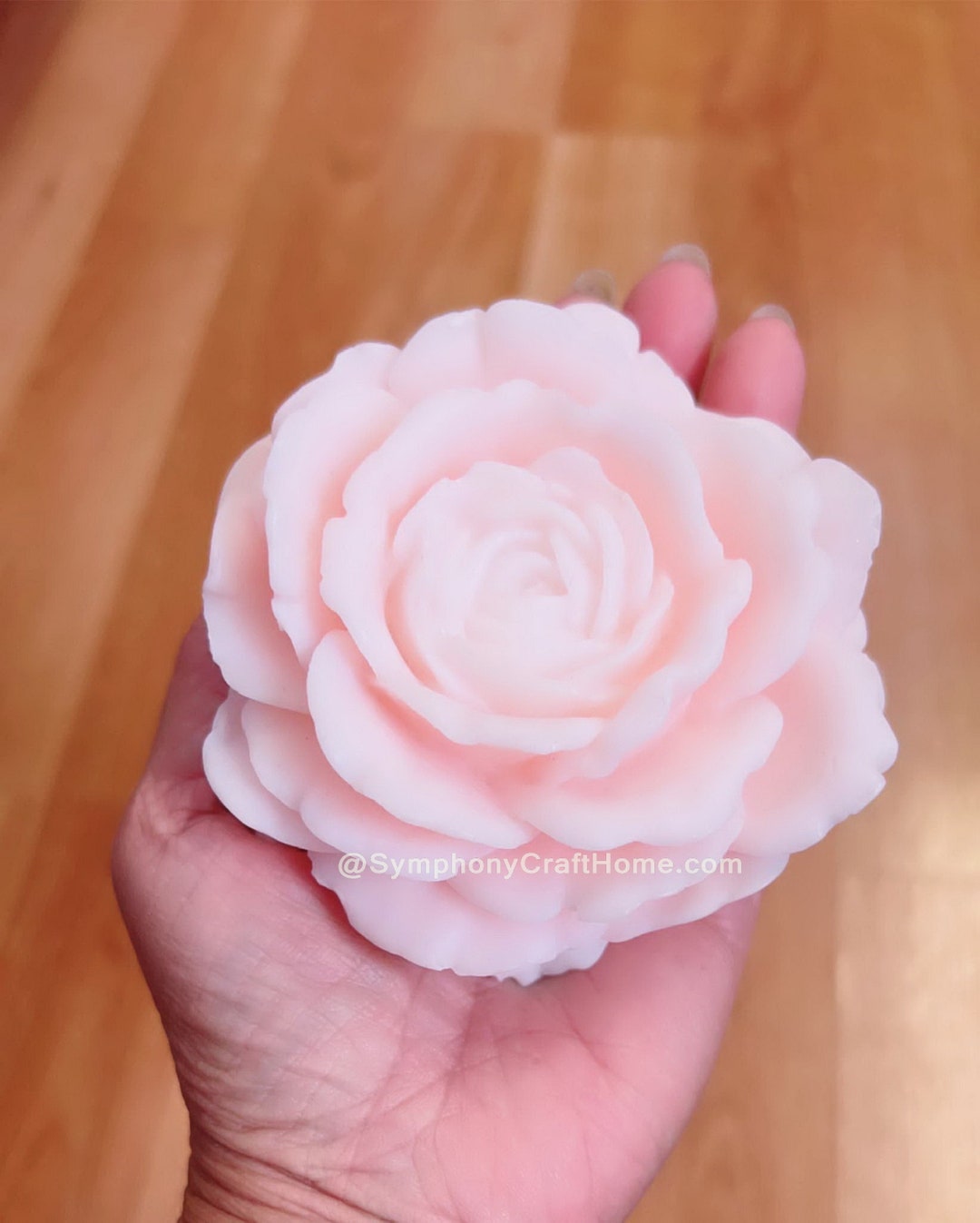 3D Rose Mold, Extra Large Rose Mold, 3d Rose Candle Mold, Large 3d Soap ...