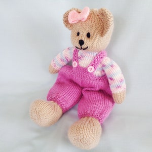 Teddy Bear Knitting Pattern, Instant Digital Download, Bethann and ...