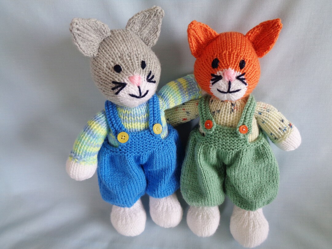 Cat Knitting Pattern, Instant Digital Download, Knitted Cat Pattern ...