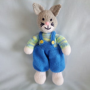 Cat Knitting Pattern, Instant Digital Download, Knitted Cat Pattern ...