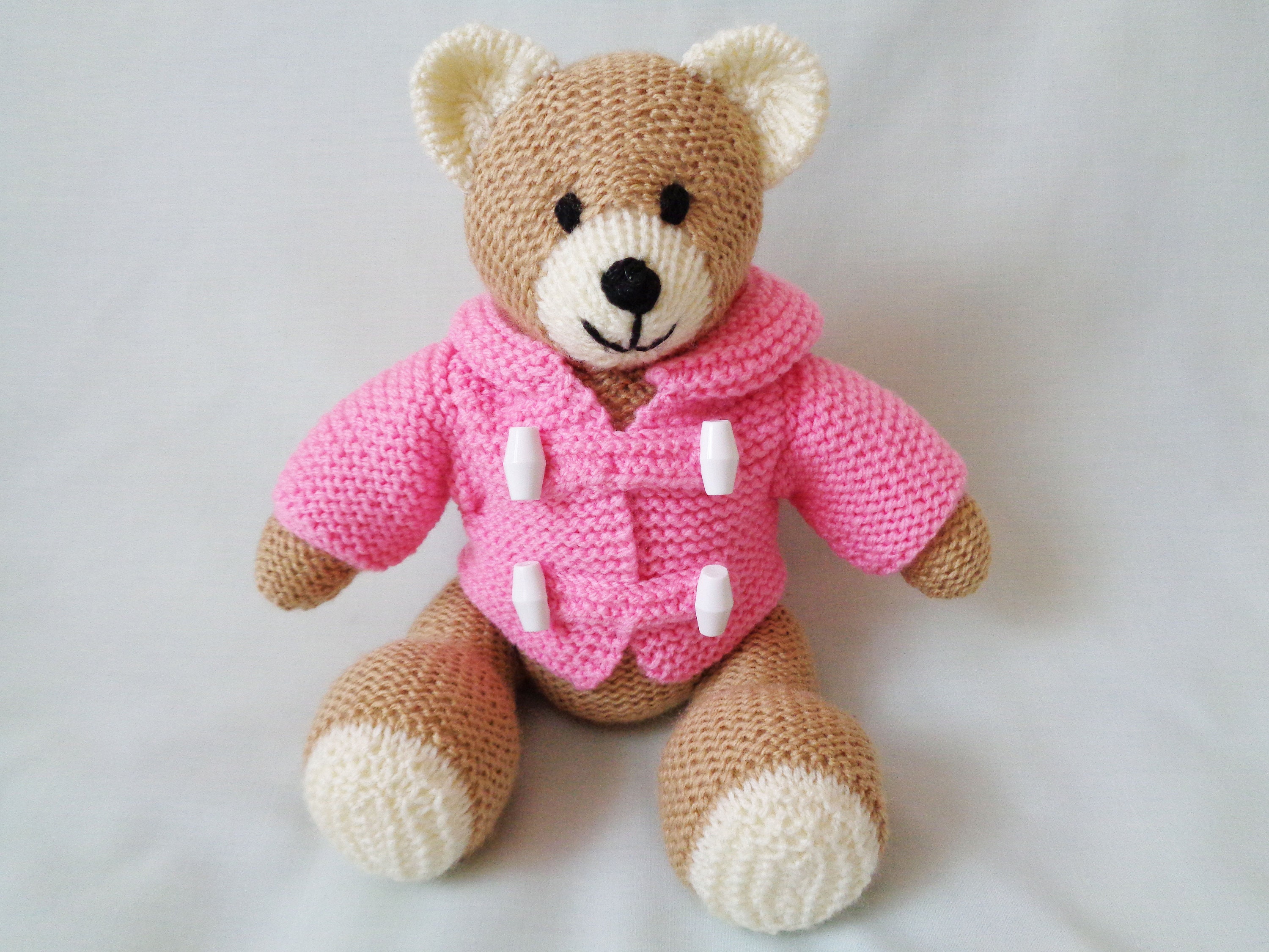 Soft Toy Knitting Pattern Instant Digital Download Teddy In Bed Teddy 