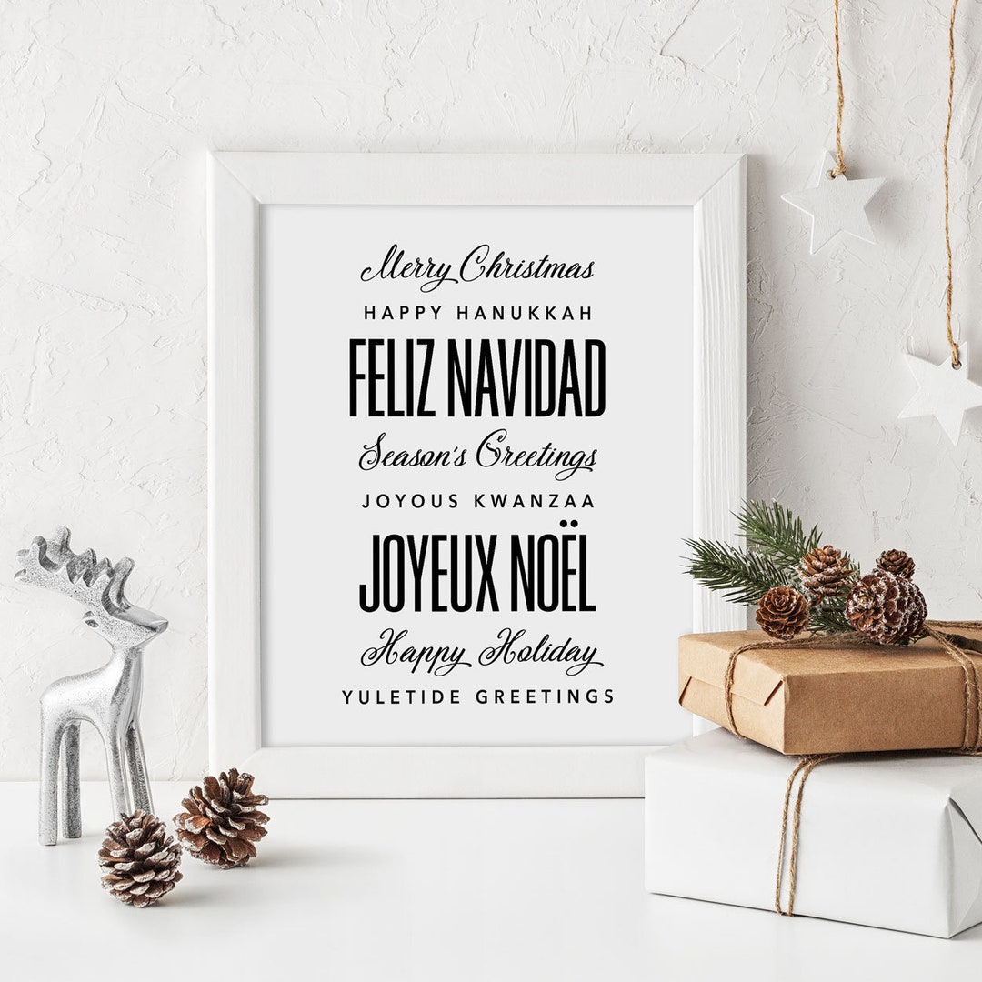 Holiday Greetings From Around the World Wall Art Instant Printable ...