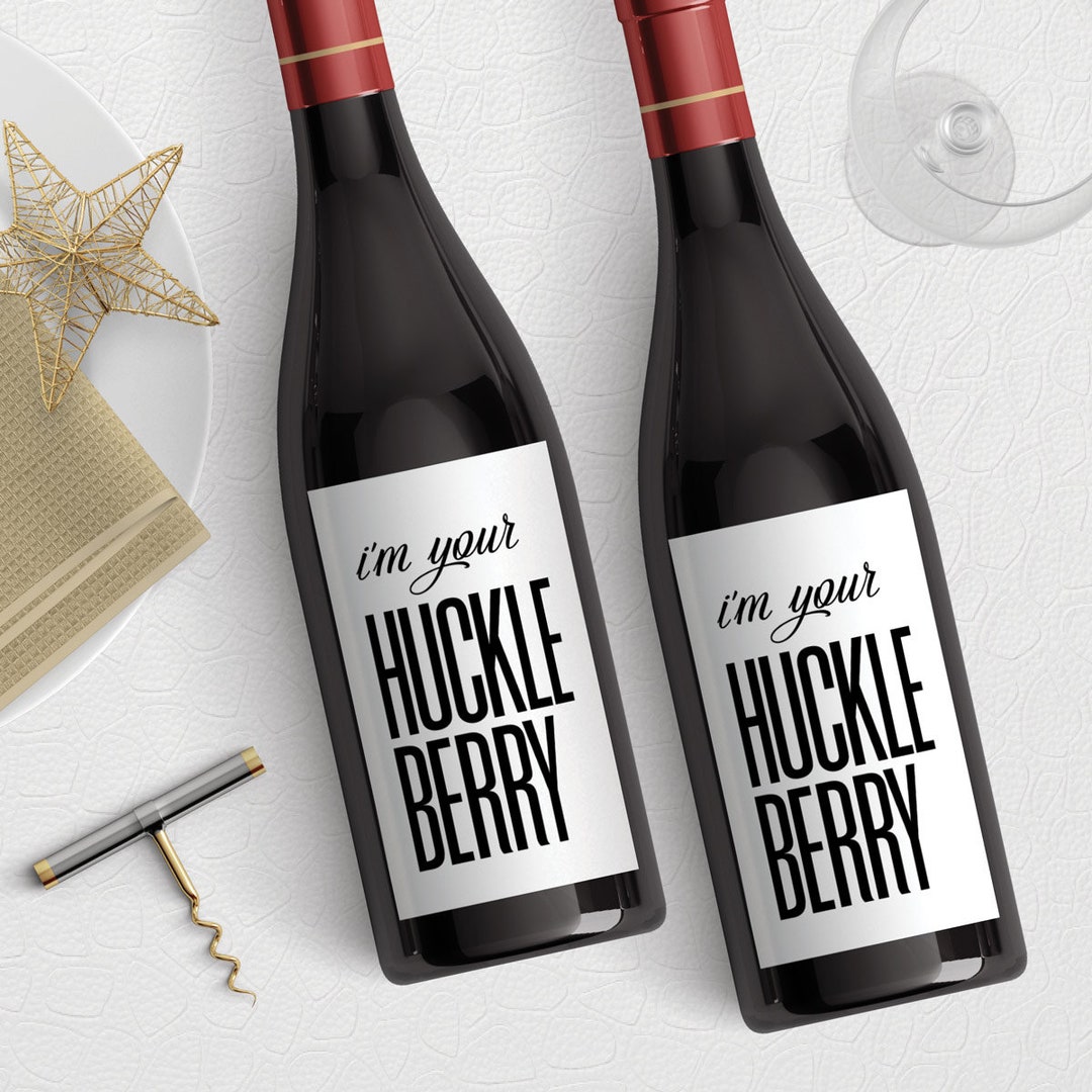 I'm Your Huckleberry Wine Label Minimalist, Download Natural White ...