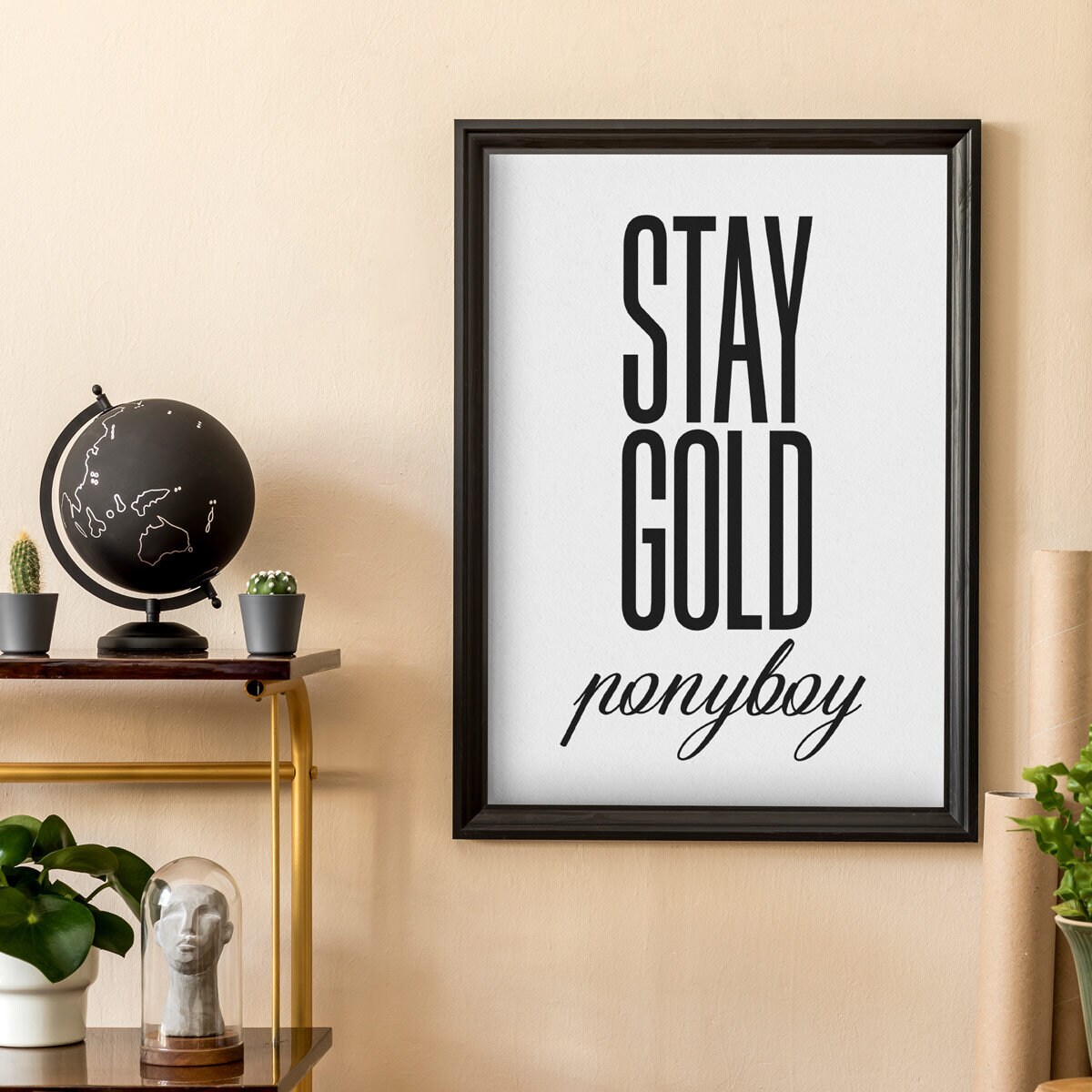 Stay Gold Ponyboy Minimalist Wall Art Download Natural White Background ...