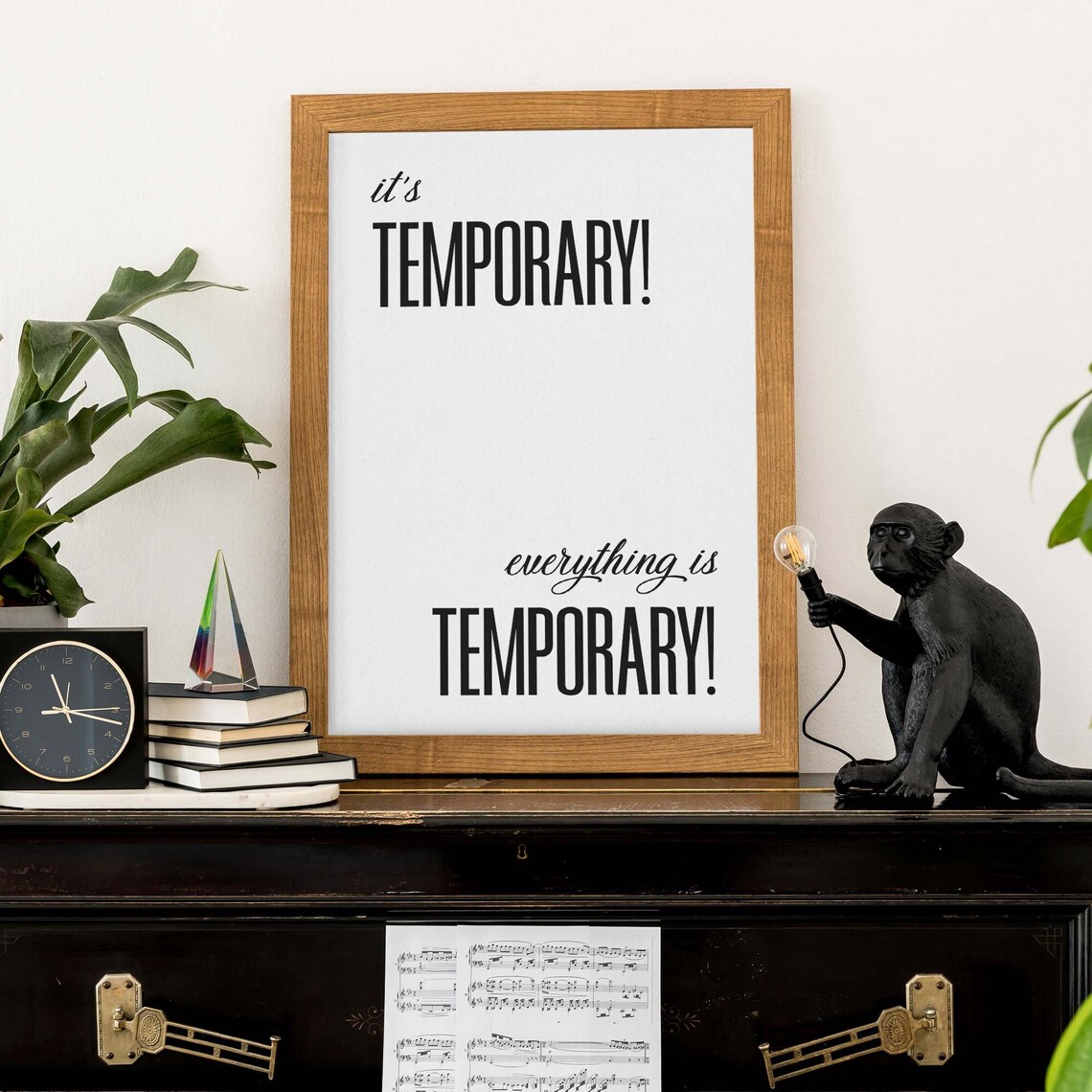 It's Temporary! Everything is Temporary! Minimalist Wall Art Download ...