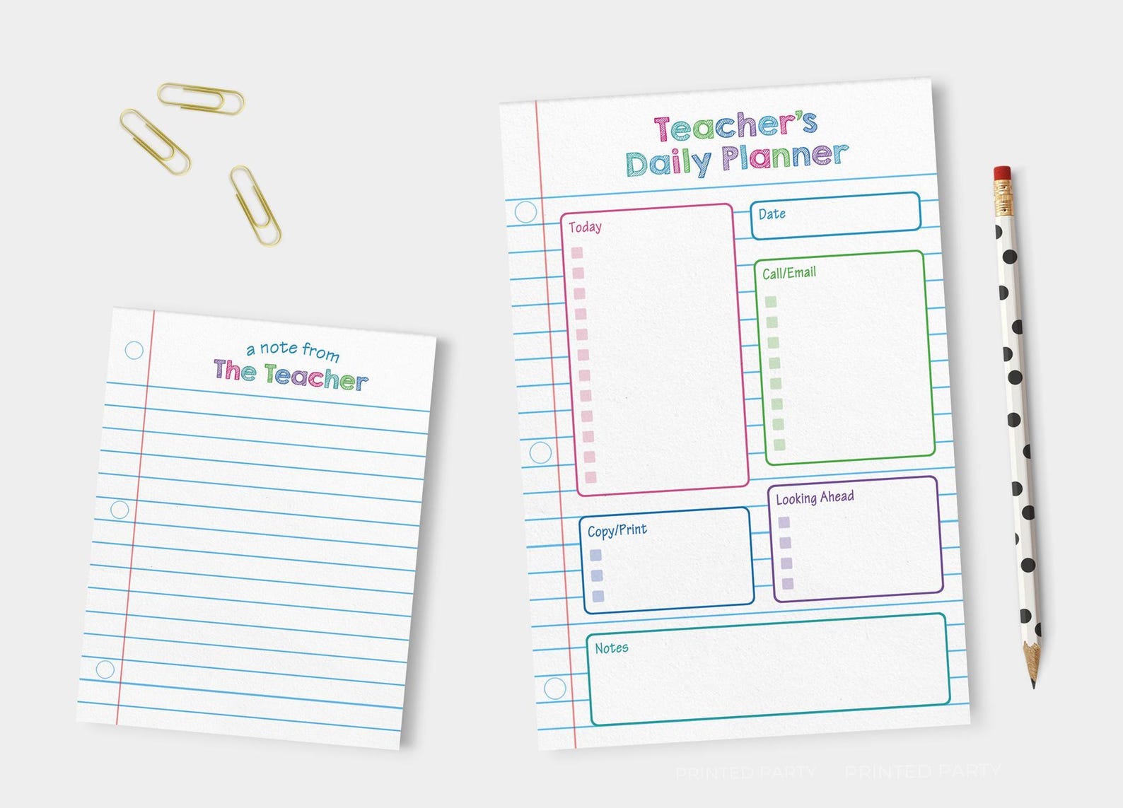 Gift for Teacher, Planner Pad, Notepads for Teacher Appreciation and ...