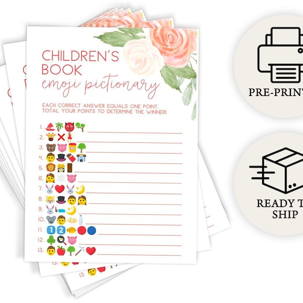 Answer Key Baby Emoji Pictionary - Etsy