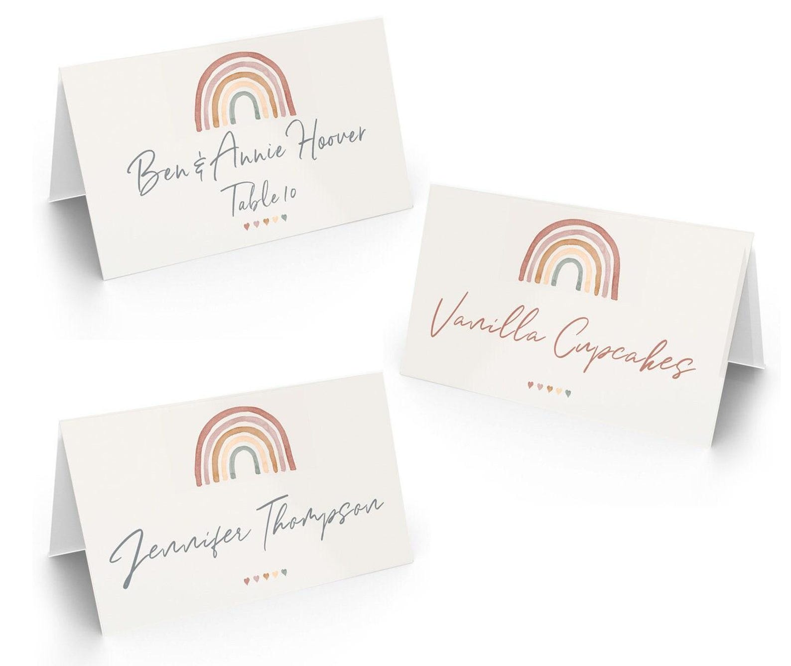 Place Cards for Wedding Receptions, Parties, and Events, Set of 25 ...