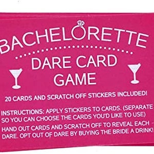 Dare Cards Bachelorette Party Drinking Game for Girls Night Out, Set of ...