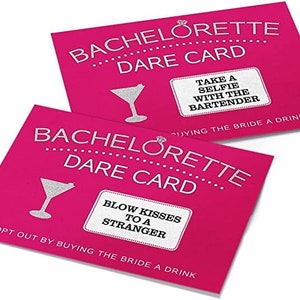 Dare Cards - Bachelorette Party Drinking Game for Girls Night Out, Set ...