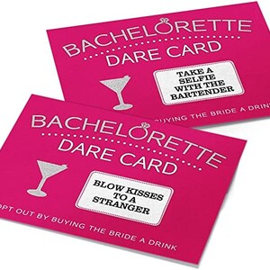 Dare Cards Bachelorette Party Drinking Game for Girls Night Out, Set of ...