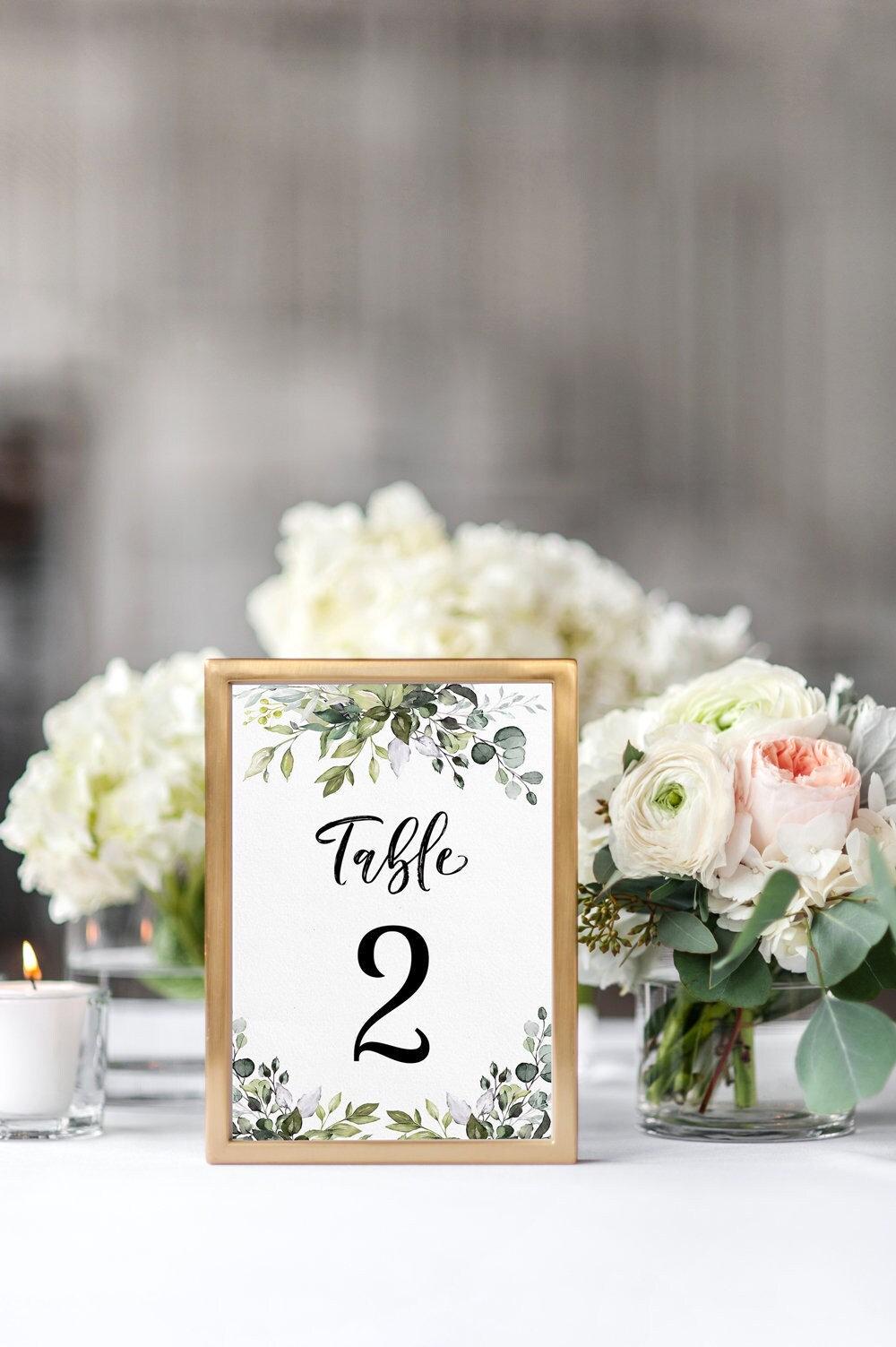 Table Card Numbers 1-40 for Receptions, Parties, and Events, Printed ...