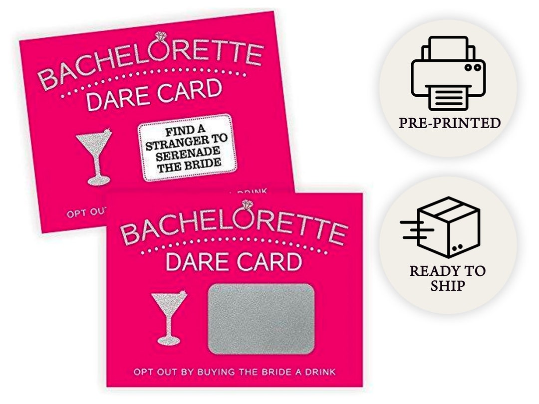 Dare Cards - Bachelorette Party Drinking Game for Girls Night Out, Set ...