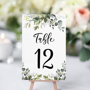 Table Card Numbers 1-40 for Receptions, Parties, and Events, Printed ...