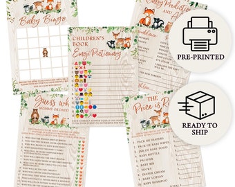 Bingo Cards Oh Deer Baby Shower Bingo Woodland Bingo Game - Etsy
