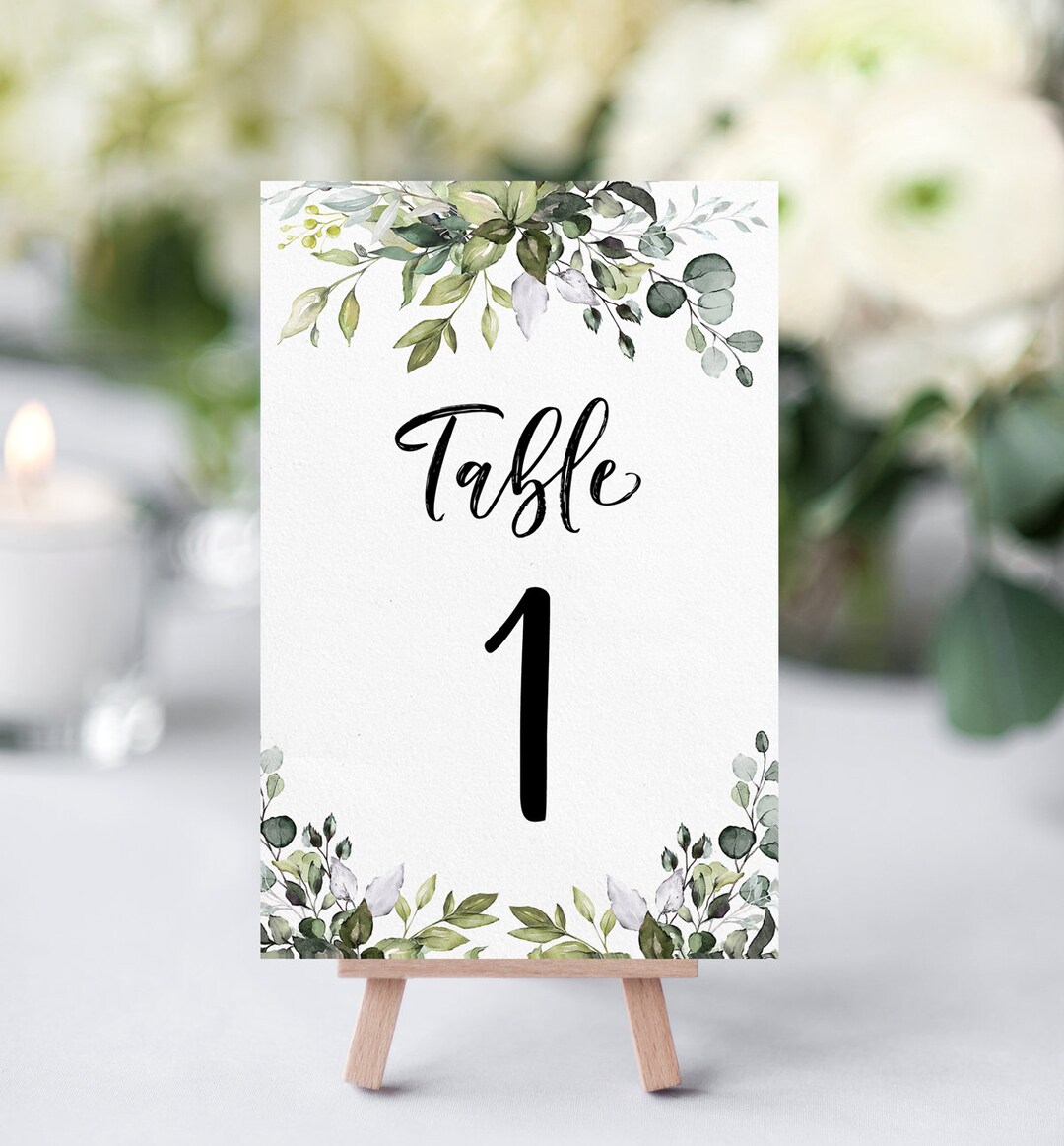 Table Card Numbers 1-40 for Receptions, Parties, and Events, Printed ...