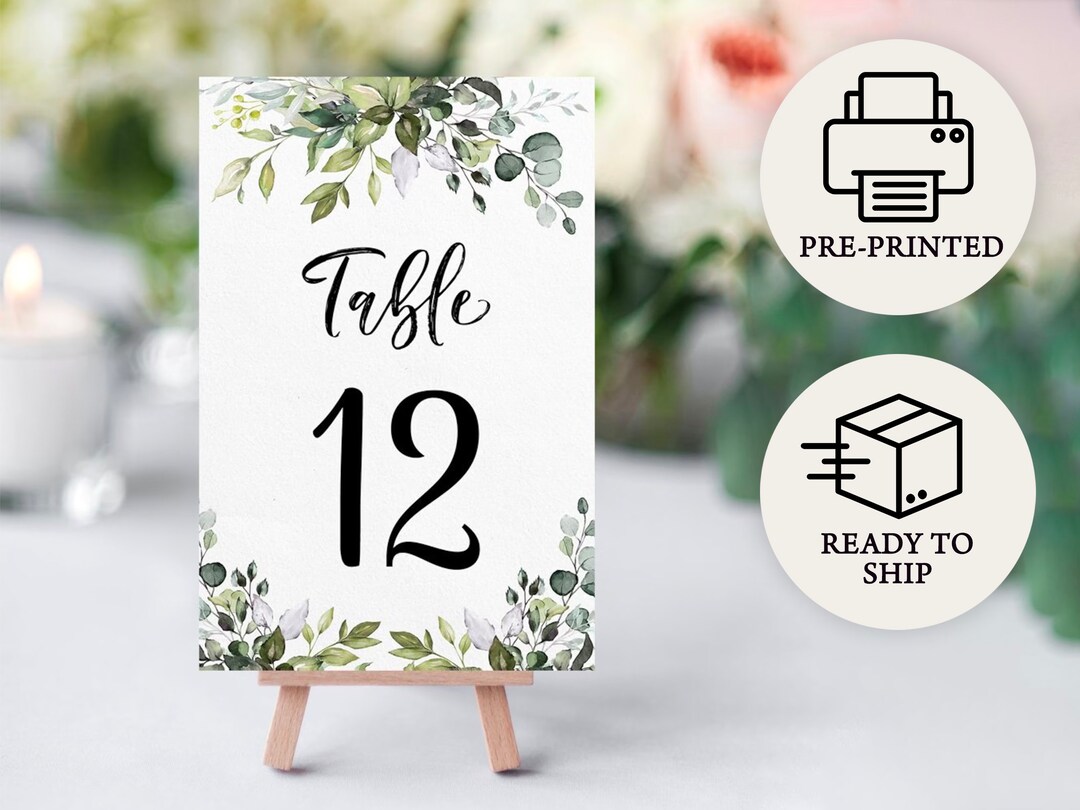 Printed Eucalyptus Table Numbers 1 25 PRP-101, PRP-100 - Etsy