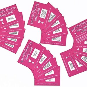 Dare Cards - Bachelorette Party Drinking Game for Girls Night Out, Set ...