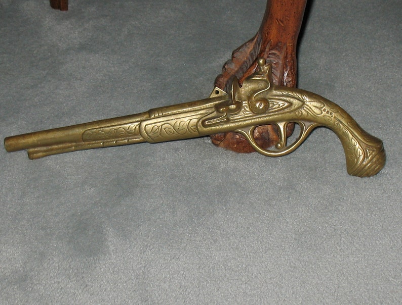 1920s Gilded Decorative Pistol Brass Decorative Gun Home - Etsy