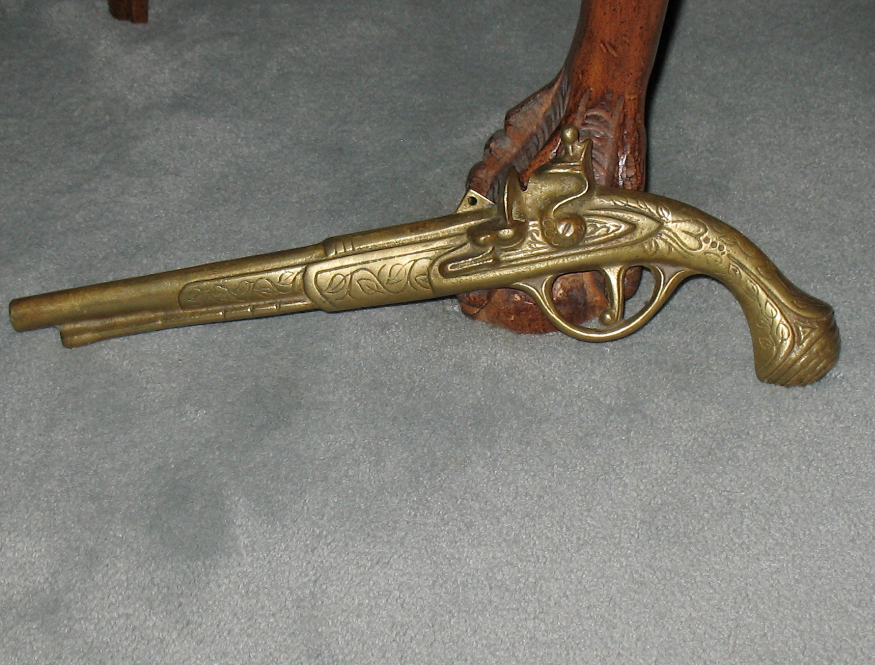 1920s Gilded Decorative Pistol Brass Decorative Gun Home - Etsy