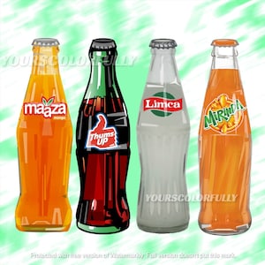 Indian Drinks Pop Art/desi Pop Art Thumsup, Limca, Falooda, Mango Lassi ...