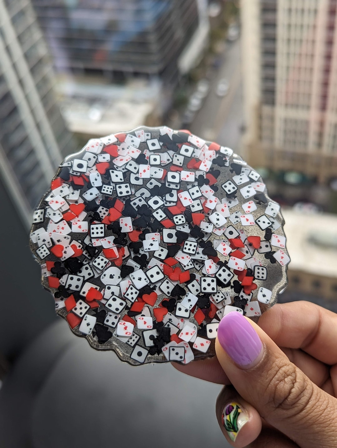 Poker Dice Playing Cards Coaster, House Warming Gift, Cute Coaster ...