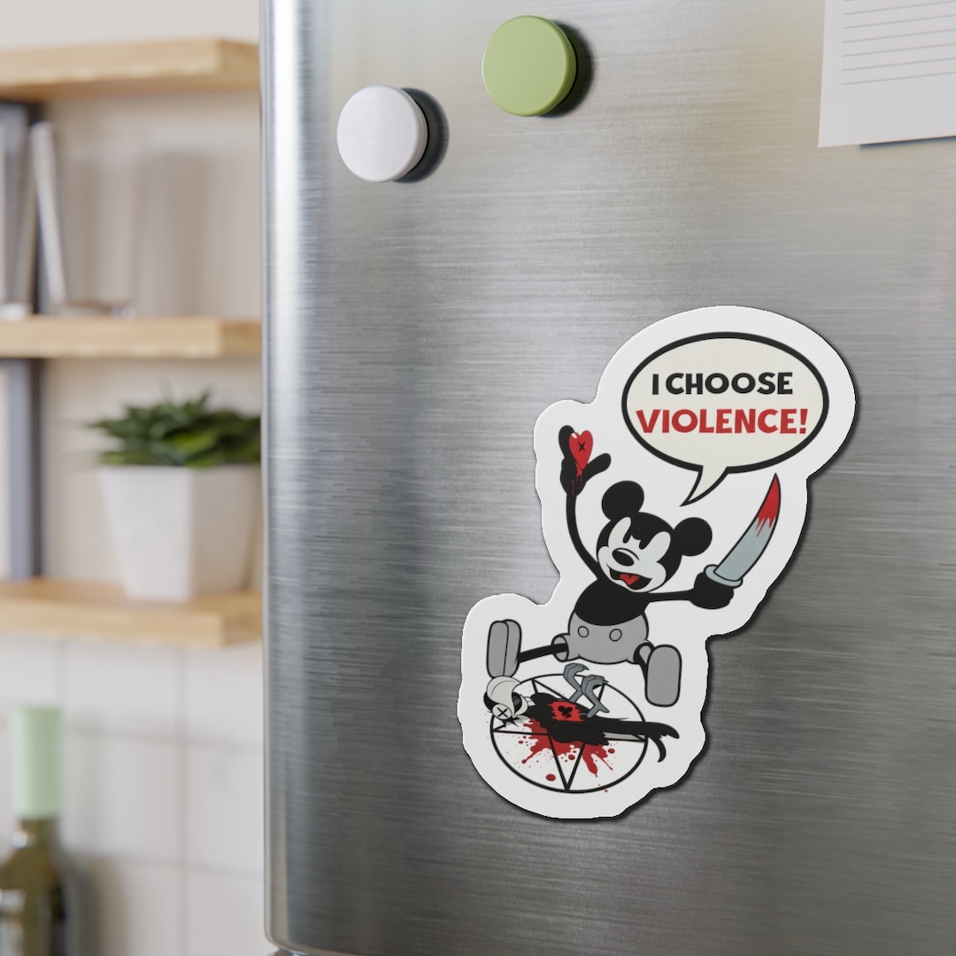 Steamboat Willie Mickey I Choose Violence Meme Magnet - Etsy