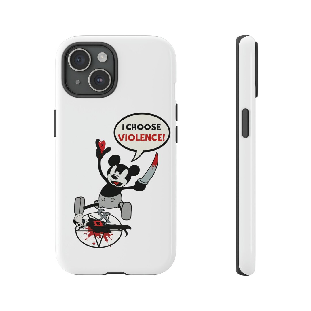 Steamboat Willie Mickey I Choose Violence Meme Phone Case - Etsy