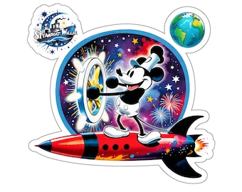 Steamboat Willie Sticker Mickey Mouse Sticker Disneyland Sticker 1928 ...