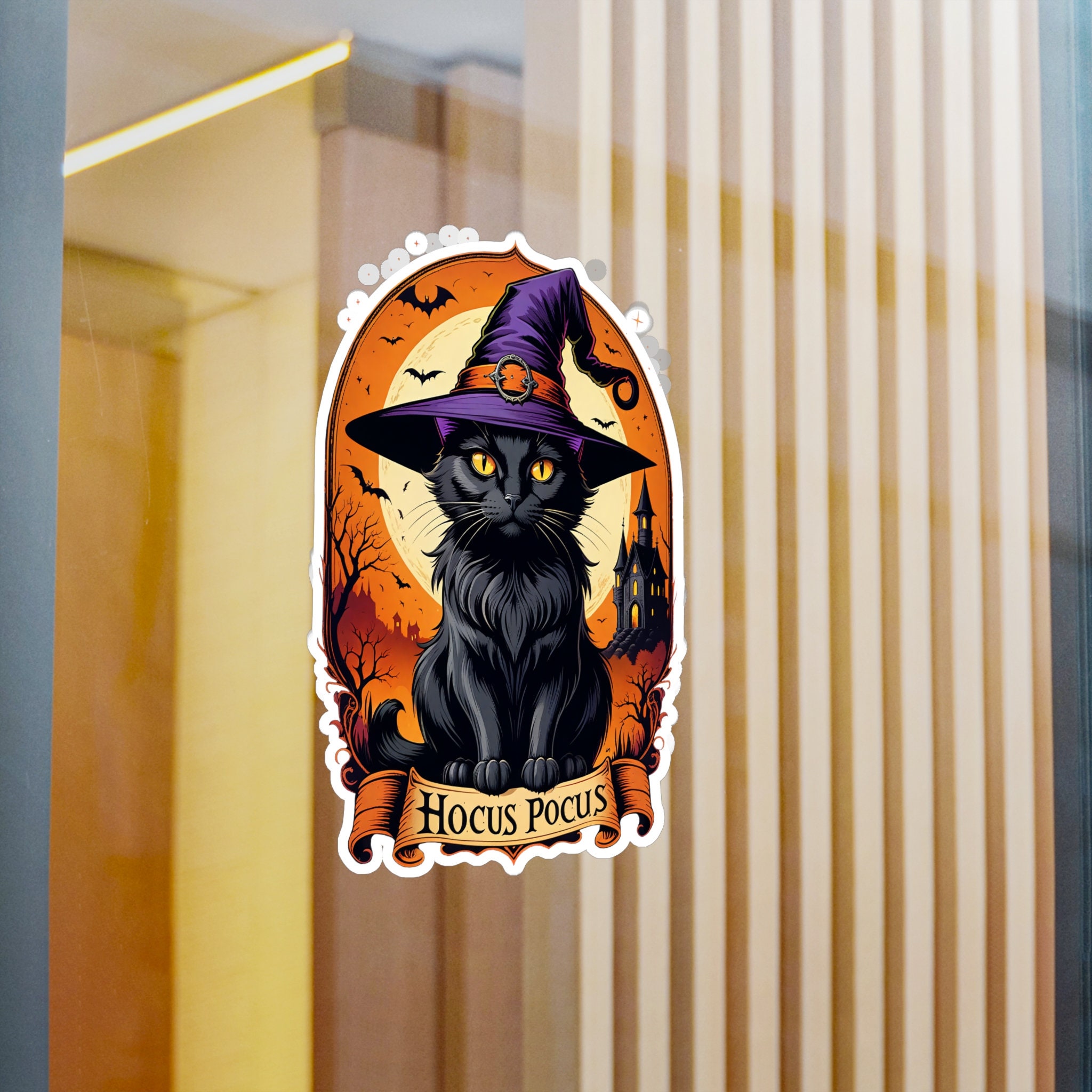 Hocus Pocus Cat Vinyl Decal - Etsy