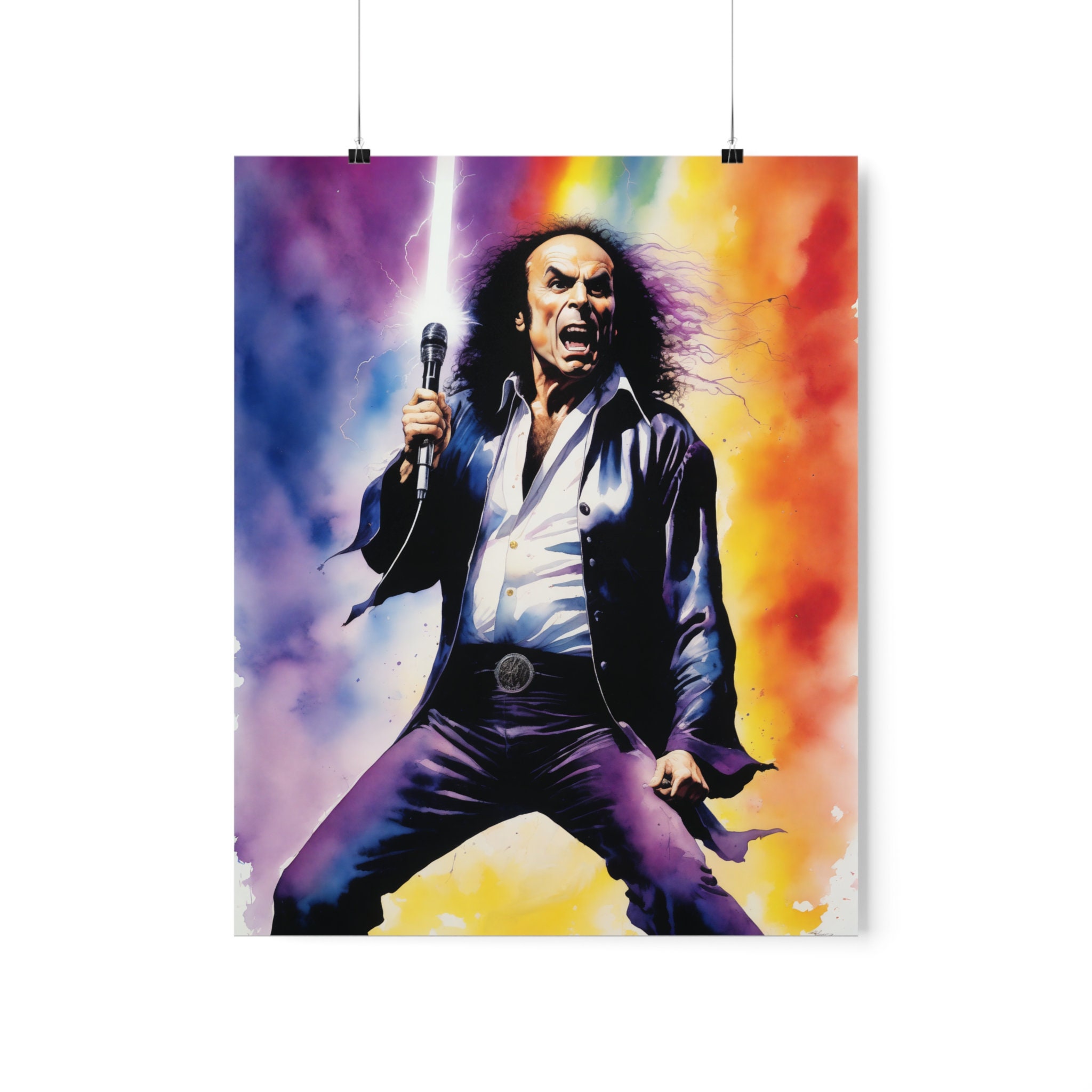 Ronnie James Dio in the Dark Poster - Etsy