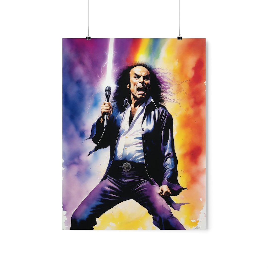 Ronnie James Dio in the Dark Poster - Etsy