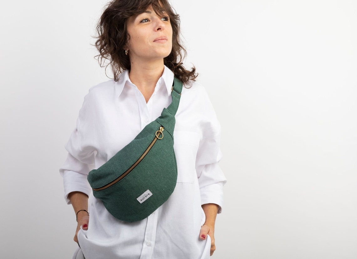 XL Banana Bag Chest Bag Cotton Fabric Made in France - Etsy