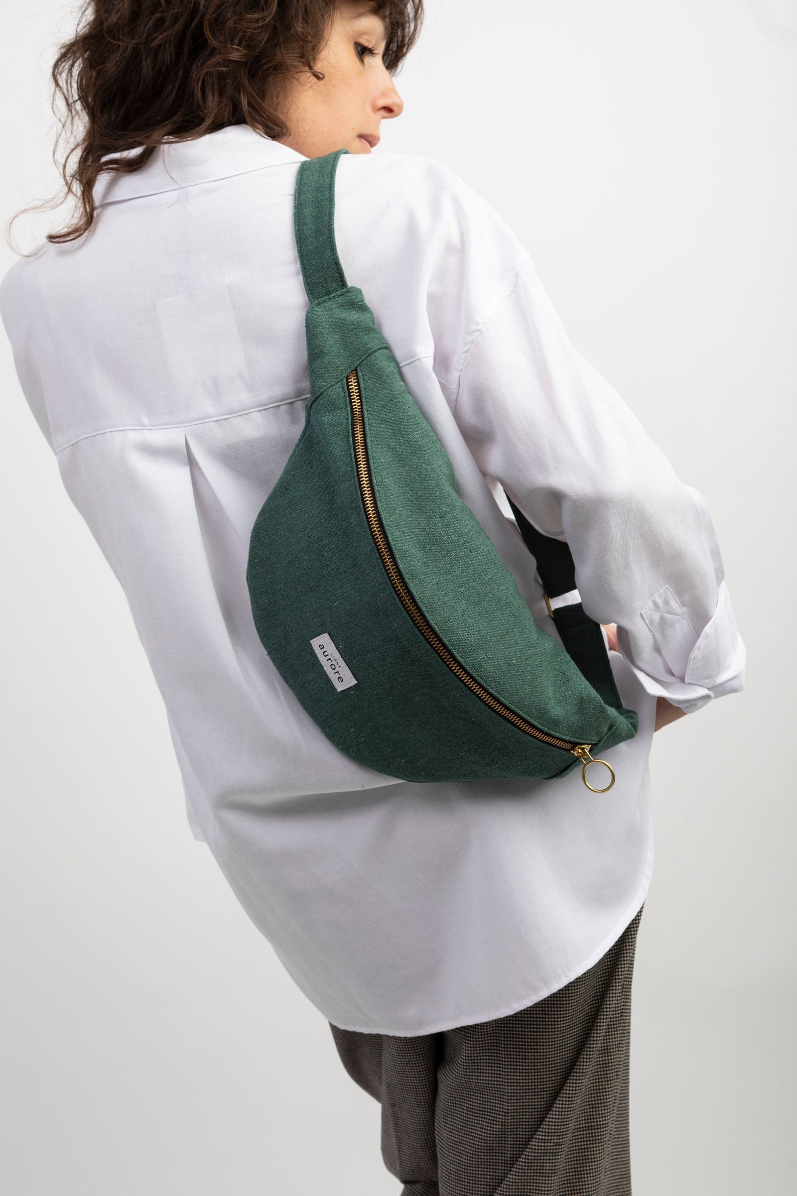 XL Banana Bag Chest Bag Cotton Fabric Made in France - Etsy